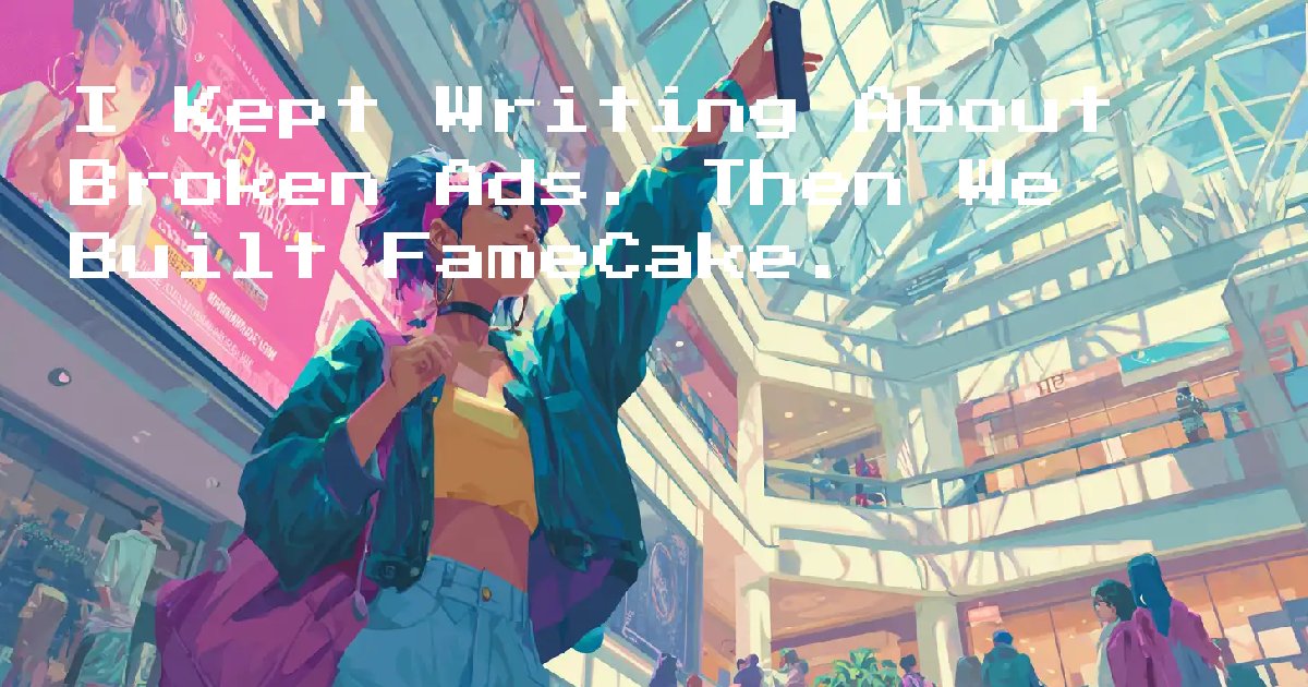 I Kept Writing About Broken Ads. Then We Built FameCake.