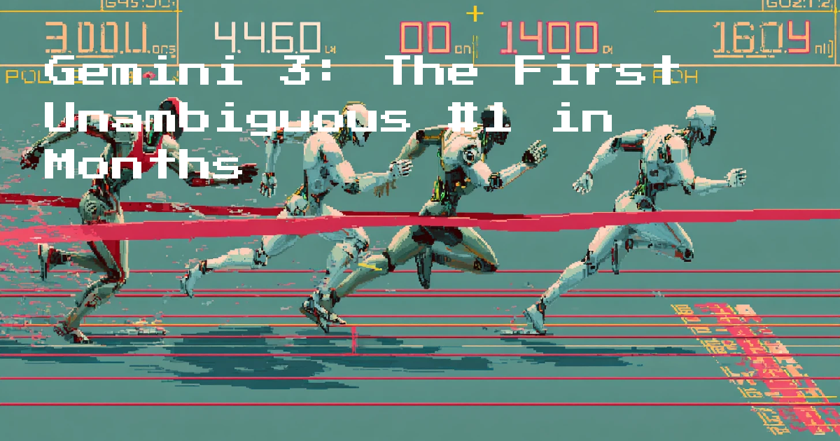 Gemini 3: The First Unambiguous #1 in Months