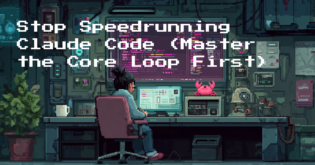 Stop Speedrunning Claude Code (Master the Core Loop First)